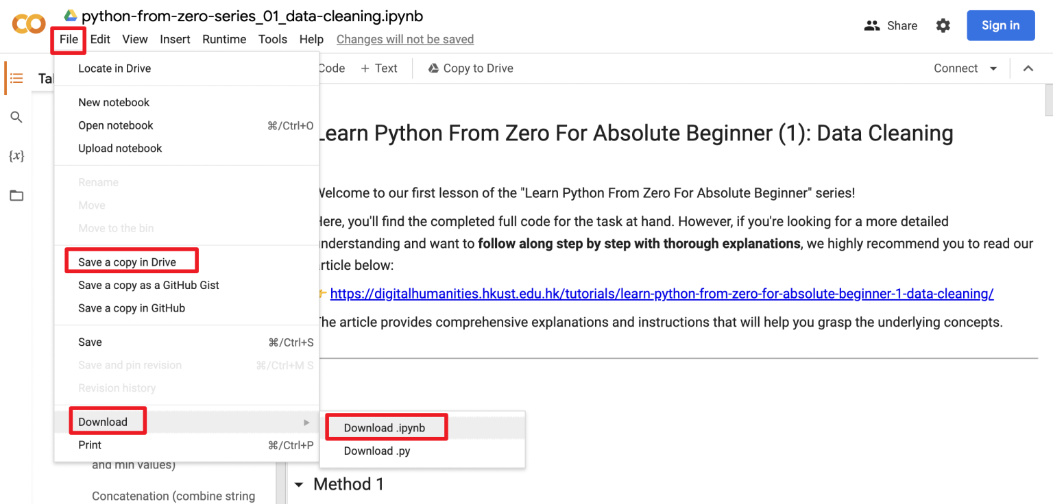 Learn Python From Zero For Absolute Beginner (1): Data cleaning - HKUST ...
