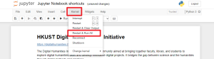 Jupyter Notebook tips and shortcuts - HKUST Digital Humanities Initiative